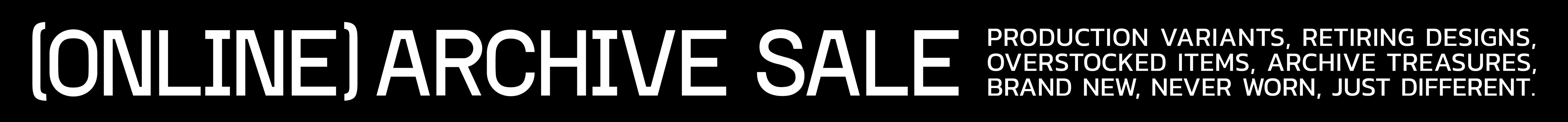 ARCHIVE SALE – prev